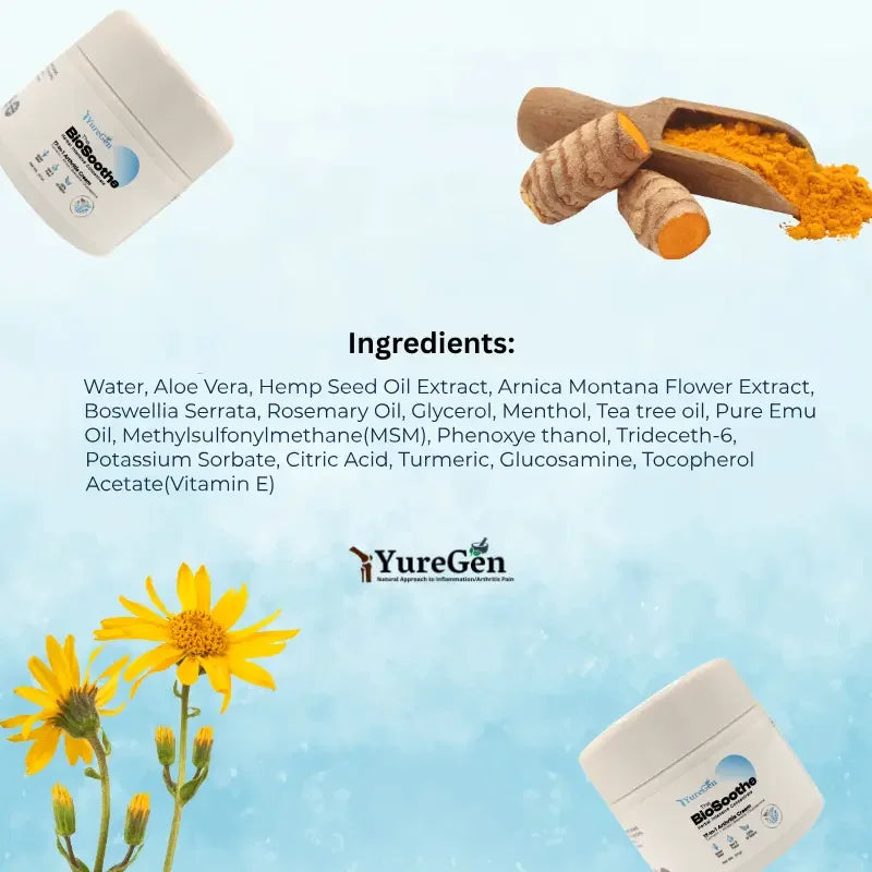 Joint and Muscle Pain Relief Cream-BioSoothe® 10+Herbal infused Cream ...